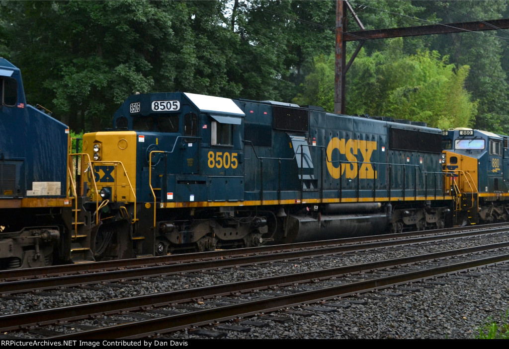 CSX SD50-2 8505 third out on Q438-28